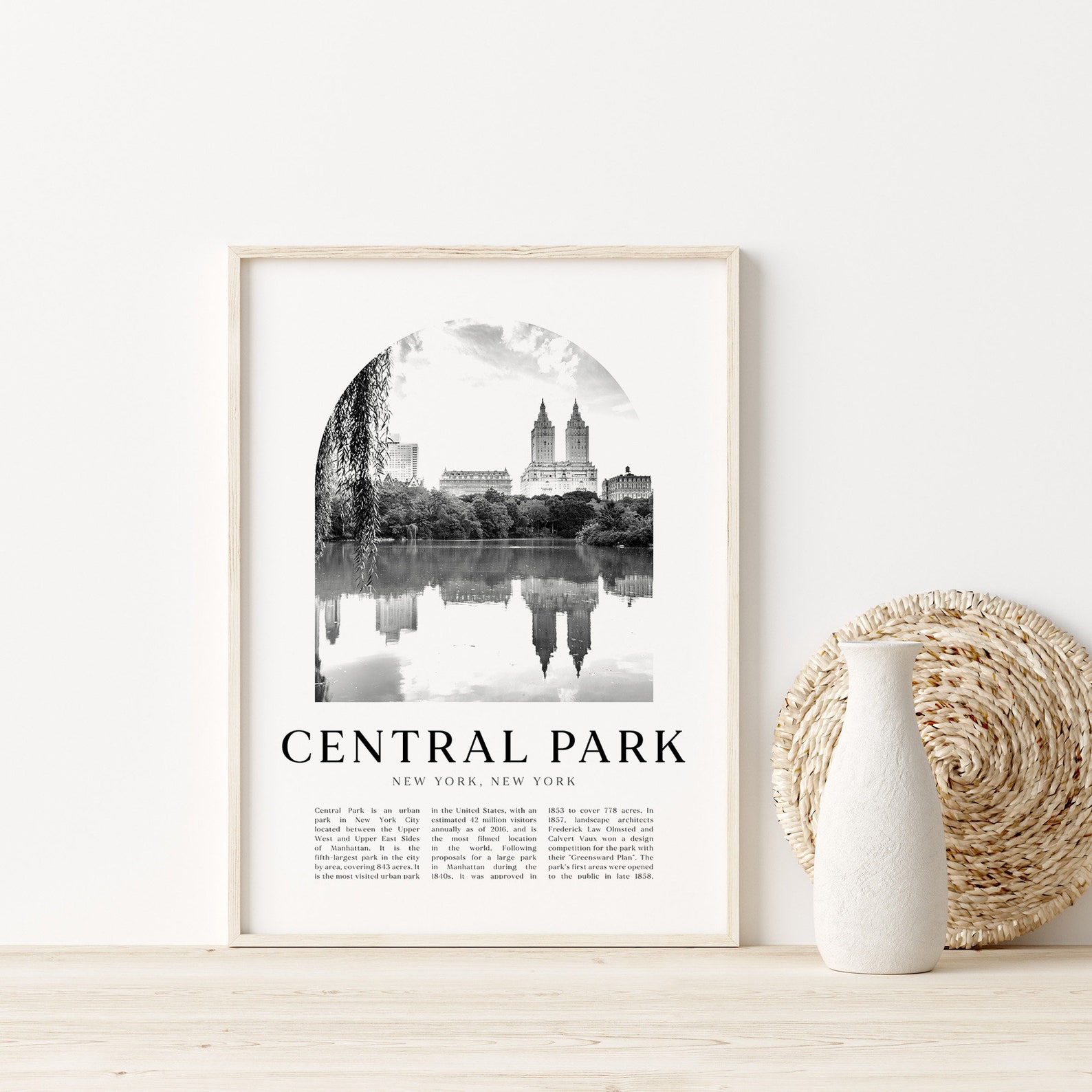 Central Park Art Print Central Park Poster Central Park - Etsy