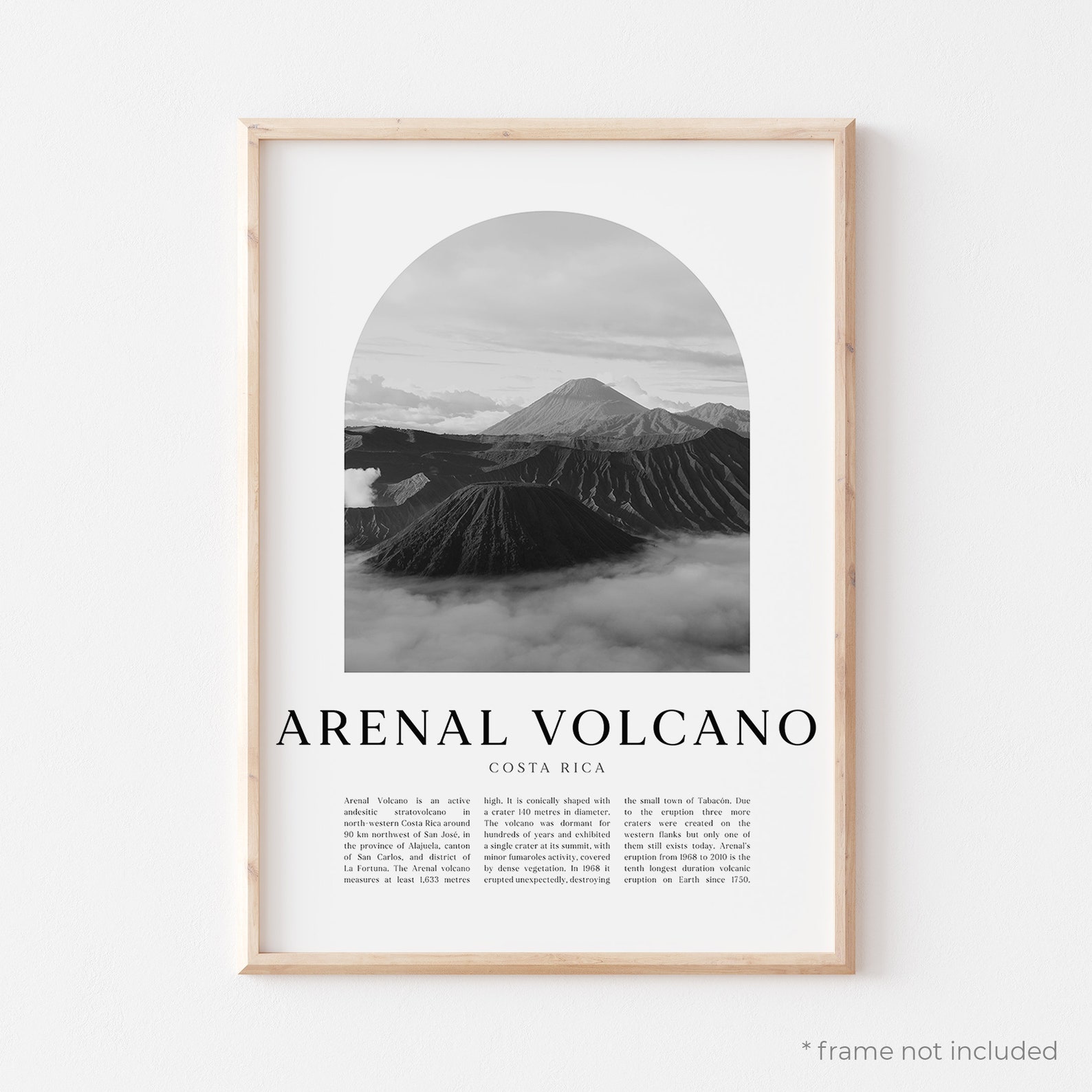 Arenal Volcano Art Print Arenal Volcano Poster Arenal - Etsy