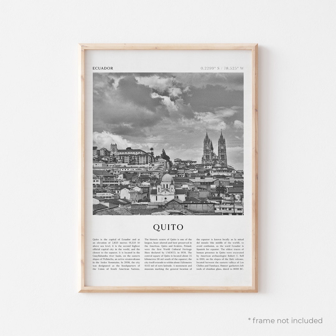 Quito Art Print, Quito Poster, Quito Photo, Quito Wall Art, Ecuador ...