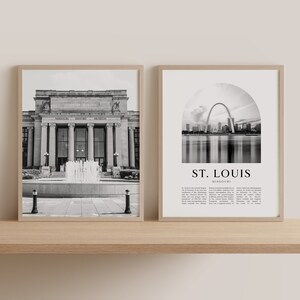 St. Louis Gallery Wall Art - Set of 6, St. Louis Black and White Photo ...