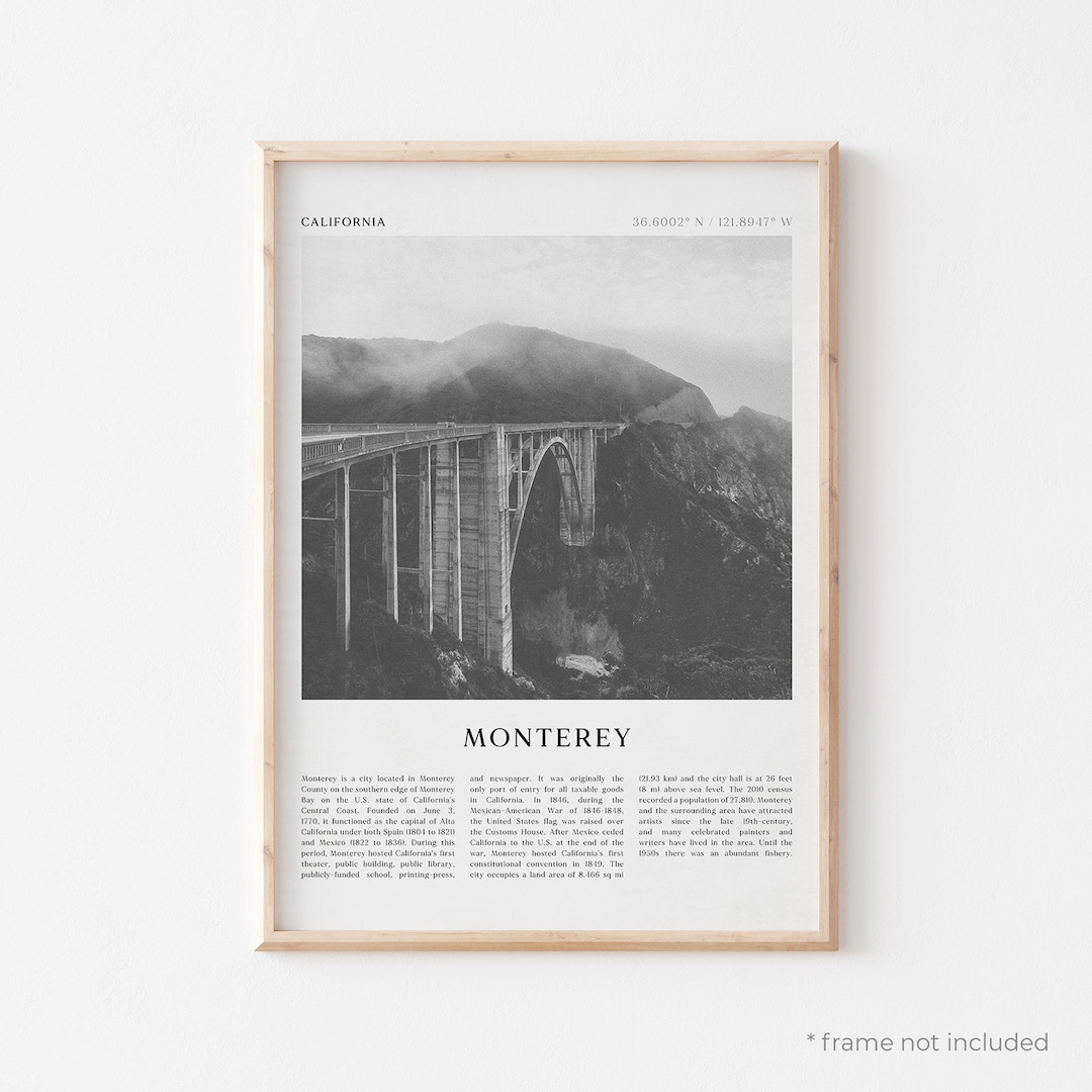 Monterey Art Print, Monterey Poster, Monterey Photo, Monterey Wall Art ...