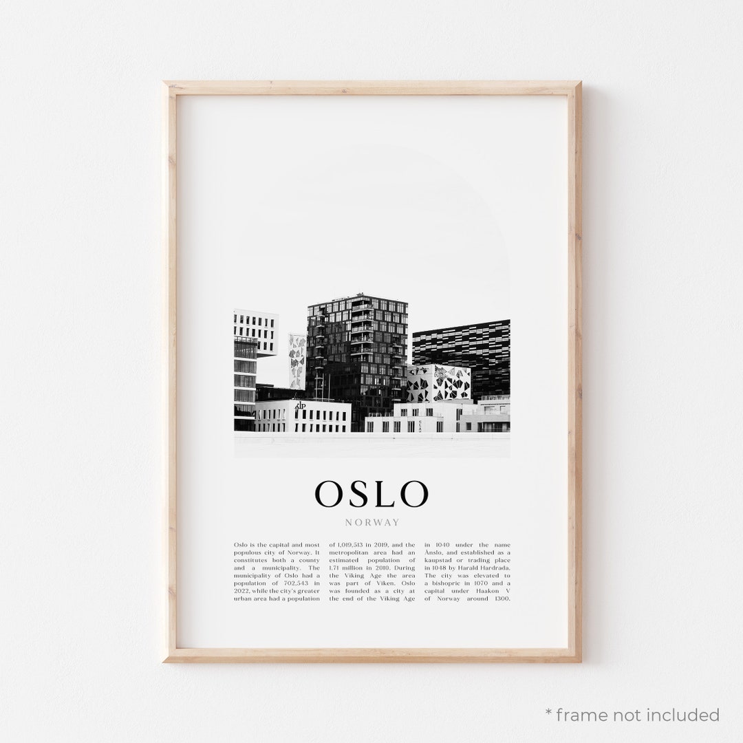 Oslo Art Print, Oslo Poster, Oslo Photo, Oslo Wall Art, Oslo Black and ...