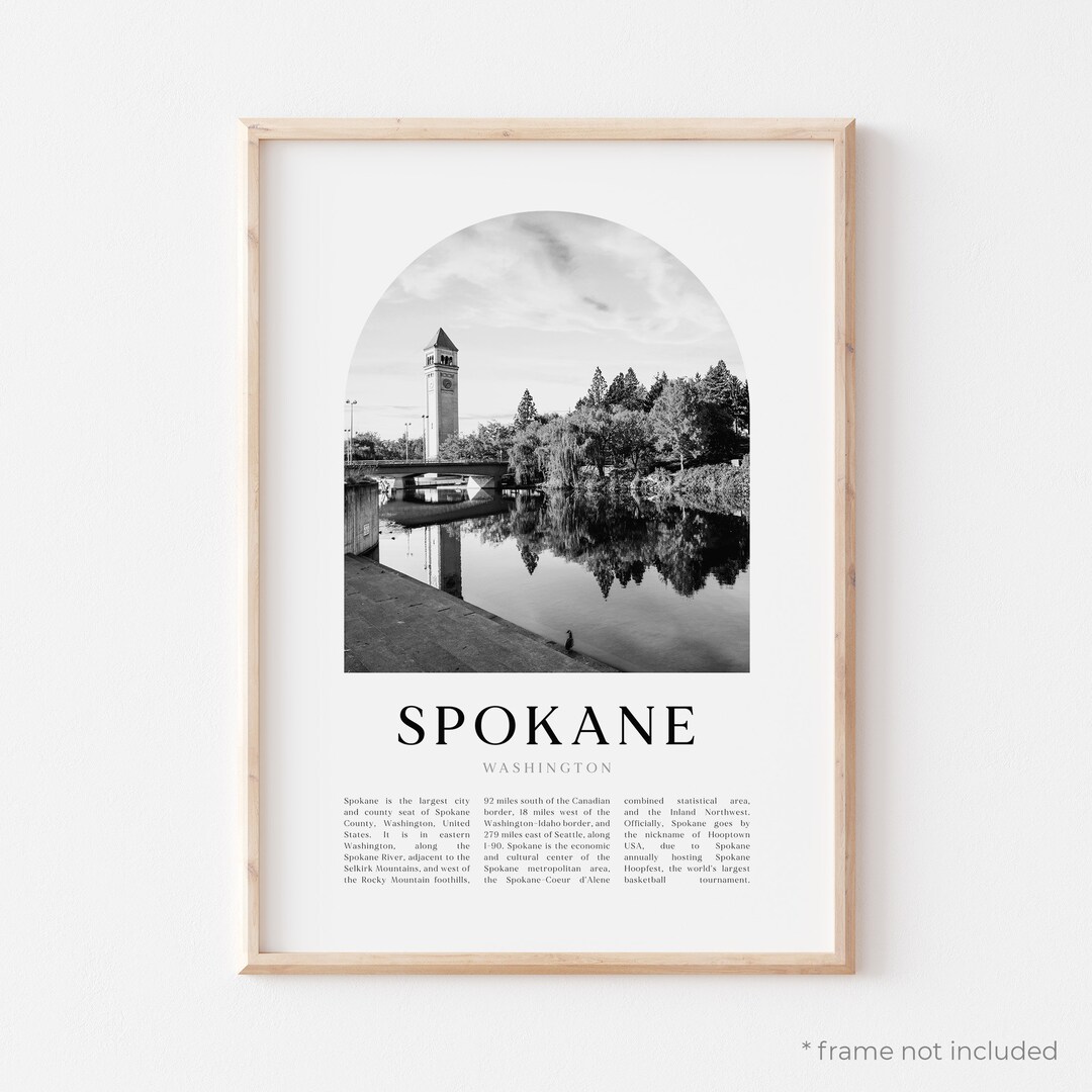 Spokane Art Print, Spokane Poster, Spokane Photo, Spokane Wall Art ...