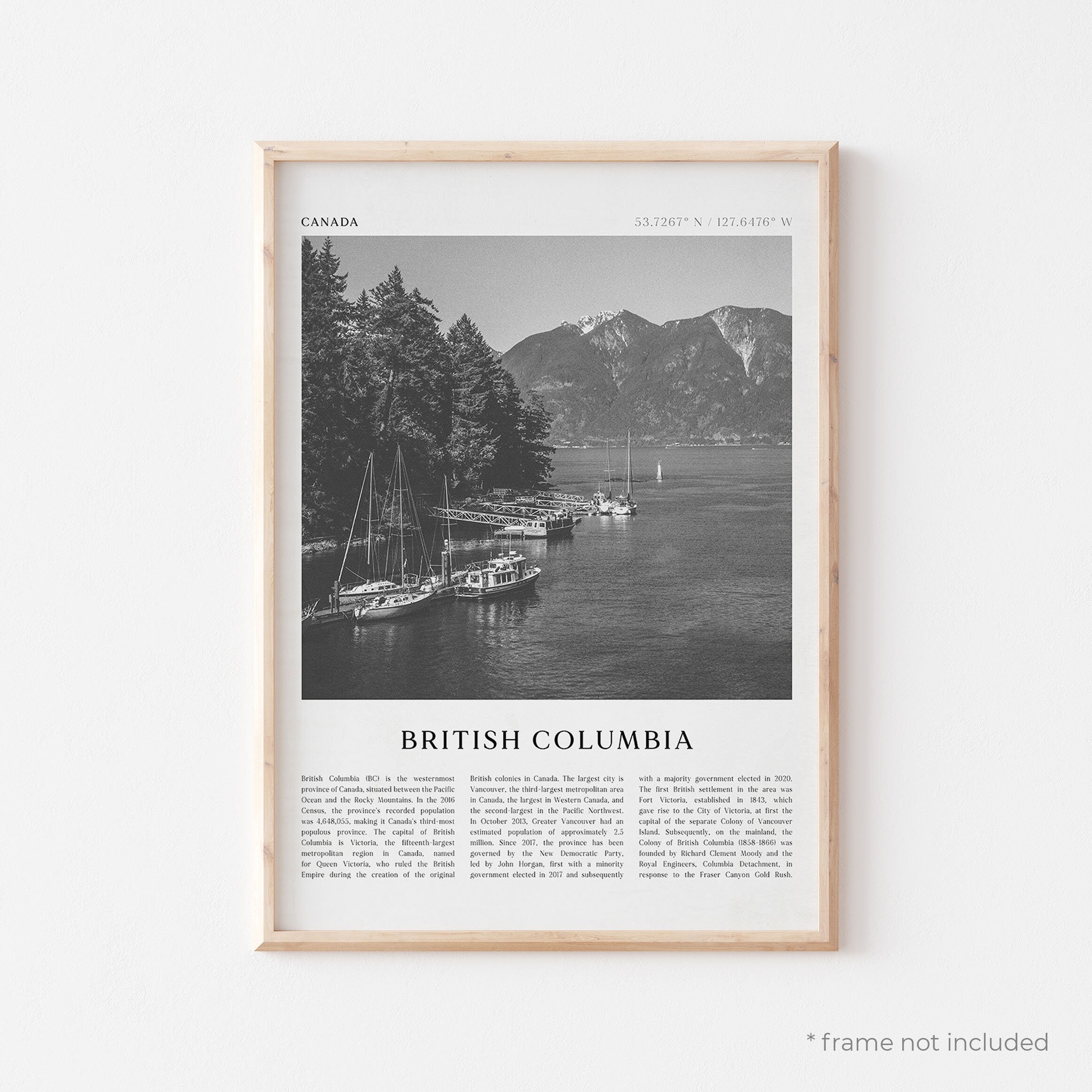 British Columbia Art Print British Columbia Poster British | Etsy