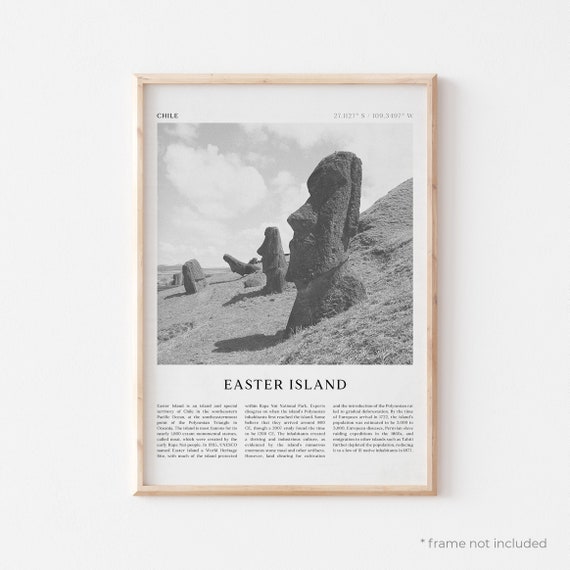 Easter Island Art Print Easter Island Poster Easter Island | Etsy