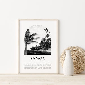 Samoa Art Print, Samoa Poster, Samoa Photo, Samoa Wall Art, Samoa Black ...
