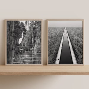 Louisiana Gallery Wall Art - Set of 6, Louisiana Black and White Photo ...