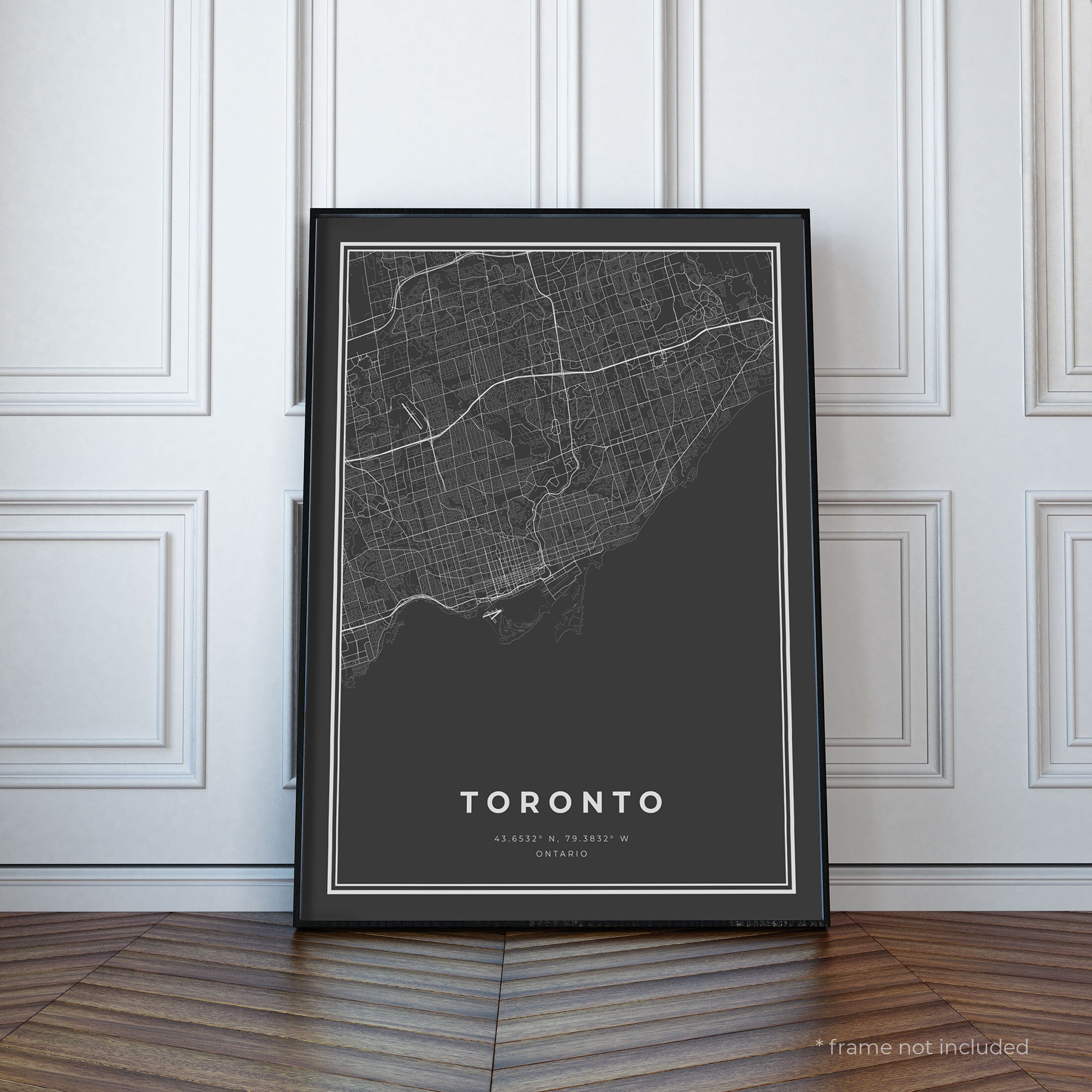 Toronto Map Print Toronto Black Map Poster Toronto Dark Map - Etsy UK