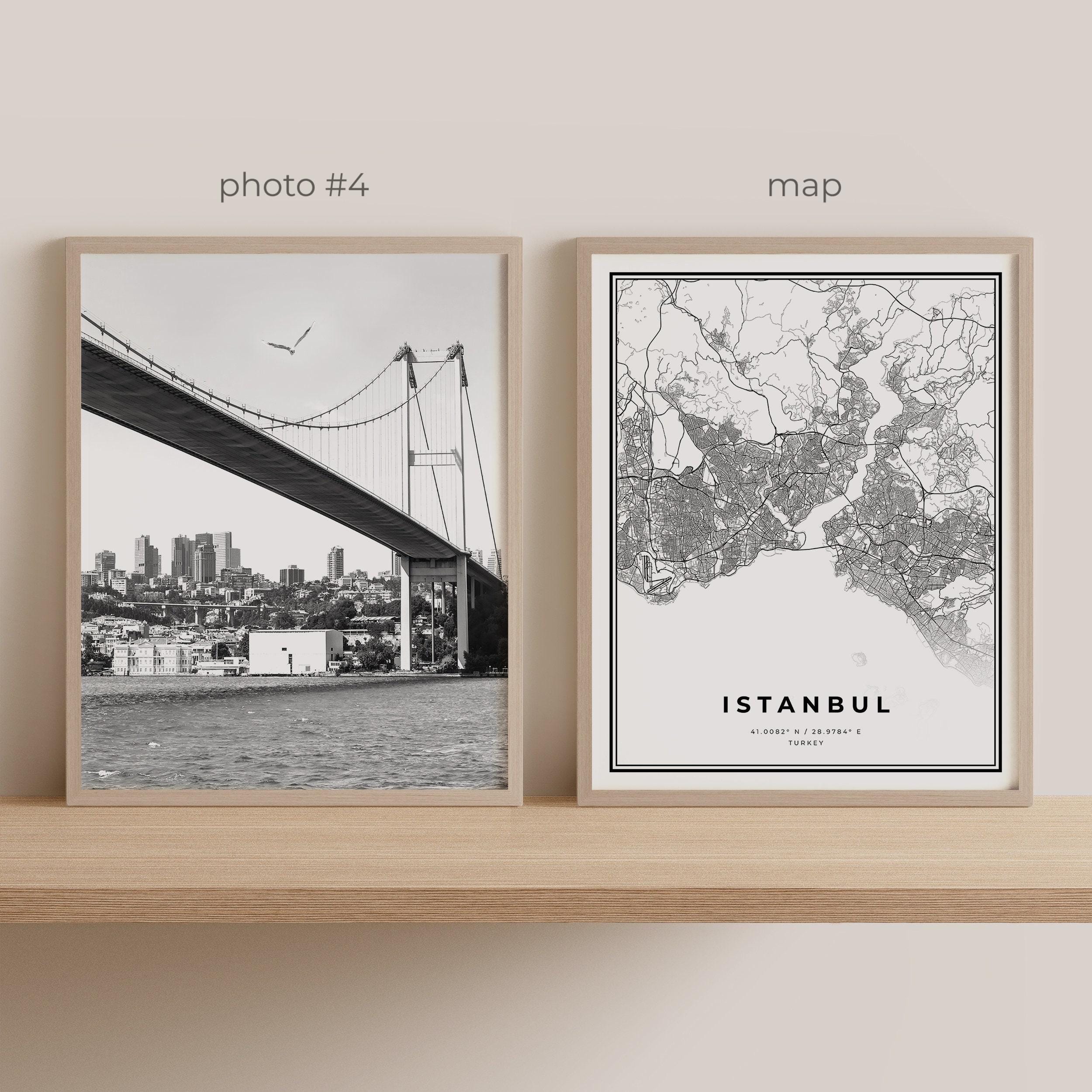Istanbul Gallery Wall Art - Set of 6, Istanbul Black and White Photo ...
