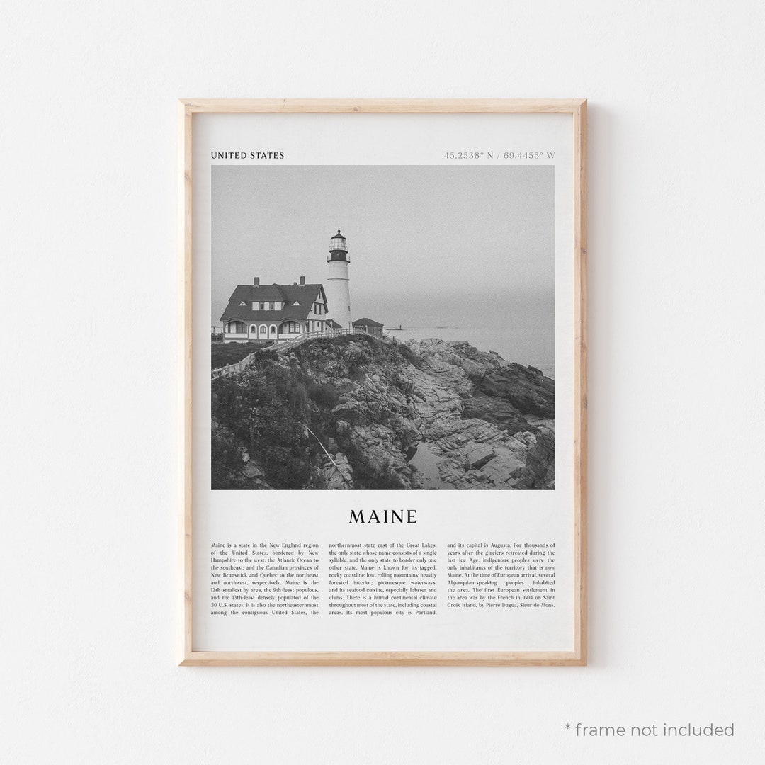 Maine Art Print, Maine Poster, Maine Photo, Maine Wall Art, United ...
