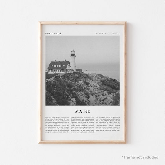 Maine Art Print Maine Poster Maine Photo Maine Wall Art | Etsy