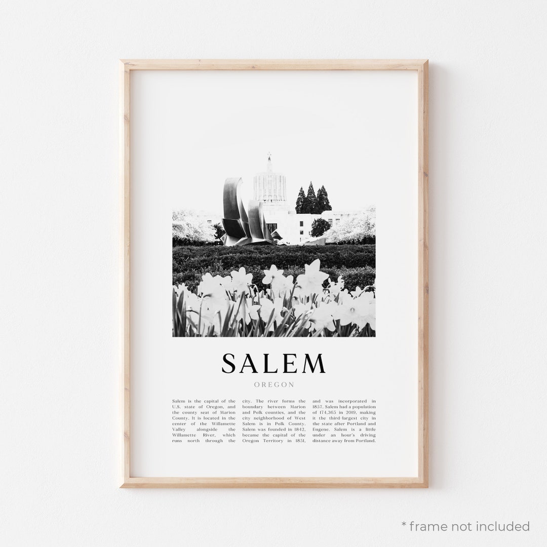 Salem Art Print, Salem Poster, Salem Photo, Salem Wall Art, Salem Black ...