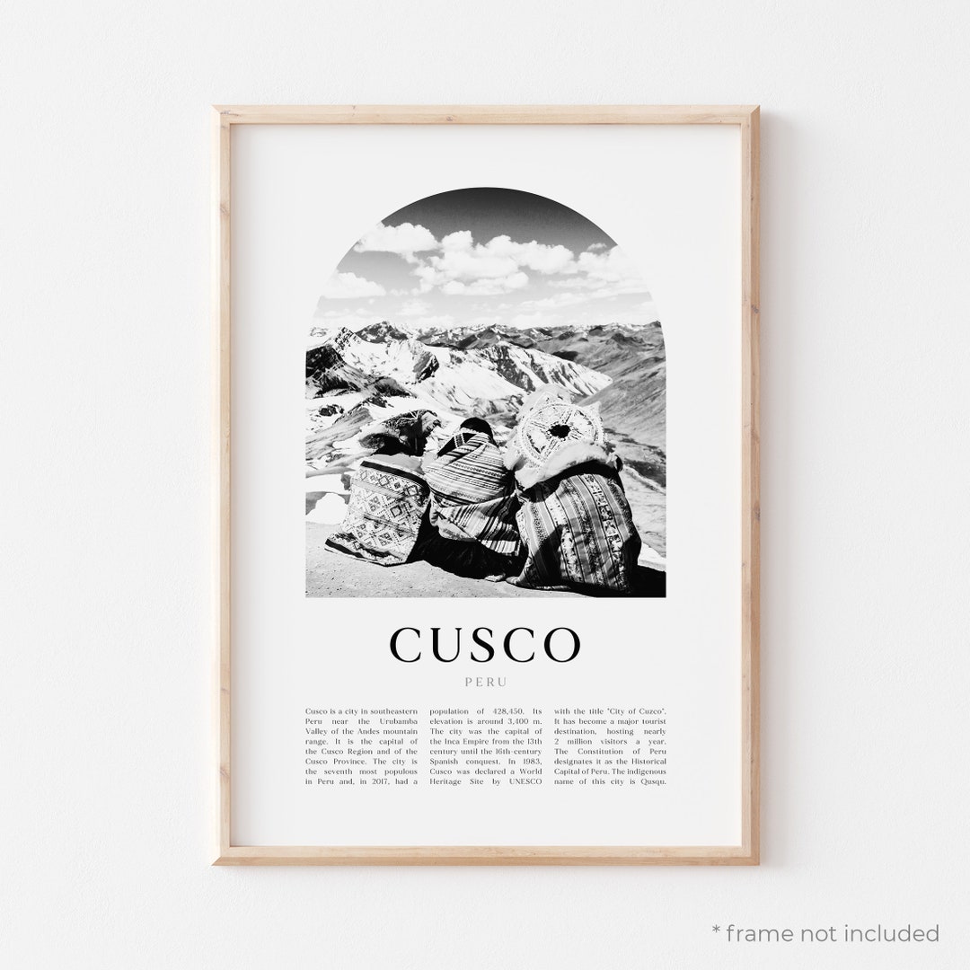 Cusco Art Print, Cusco Poster, Cusco Photo, Cusco Wall Art, Cusco Black ...