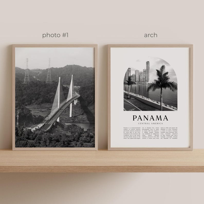 Panama Gallery Wall Art - Set of 6, Panama Black and White Photo ...
