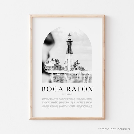Boca Raton Art Print Boca Raton Poster Boca Raton Photo - Etsy