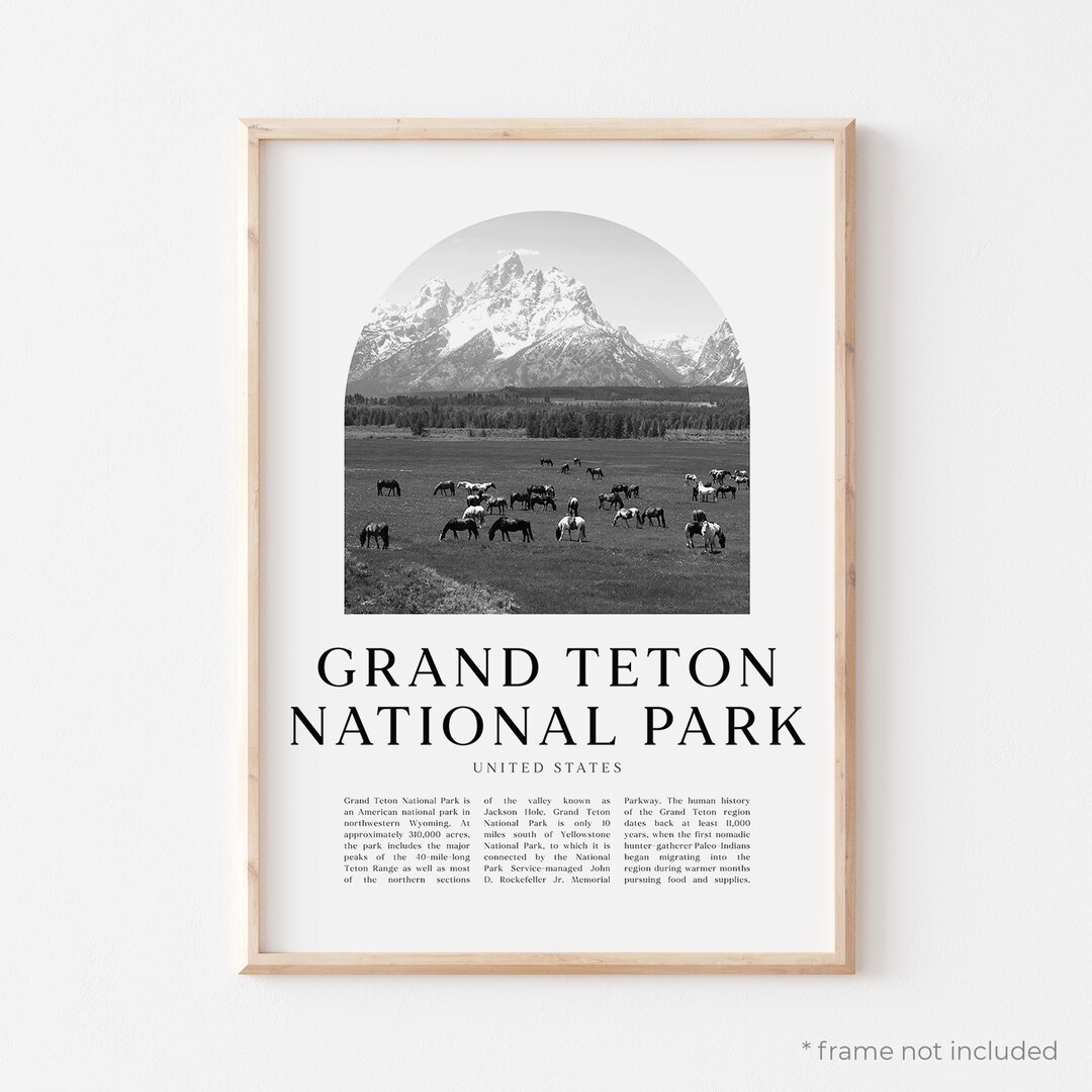 Grand Teton National Park Art Print, Grand Teton National Park Poster ...