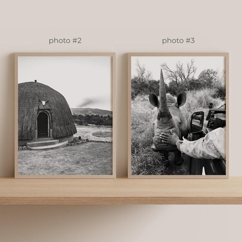 Swaziland Gallery Wall Art - Set of 6, Swaziland Black and White Photo ...