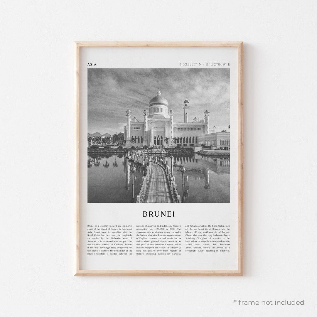 Brunei Art Print, Brunei Poster, Brunei Photo, Brunei Wall Art, Asia ...
