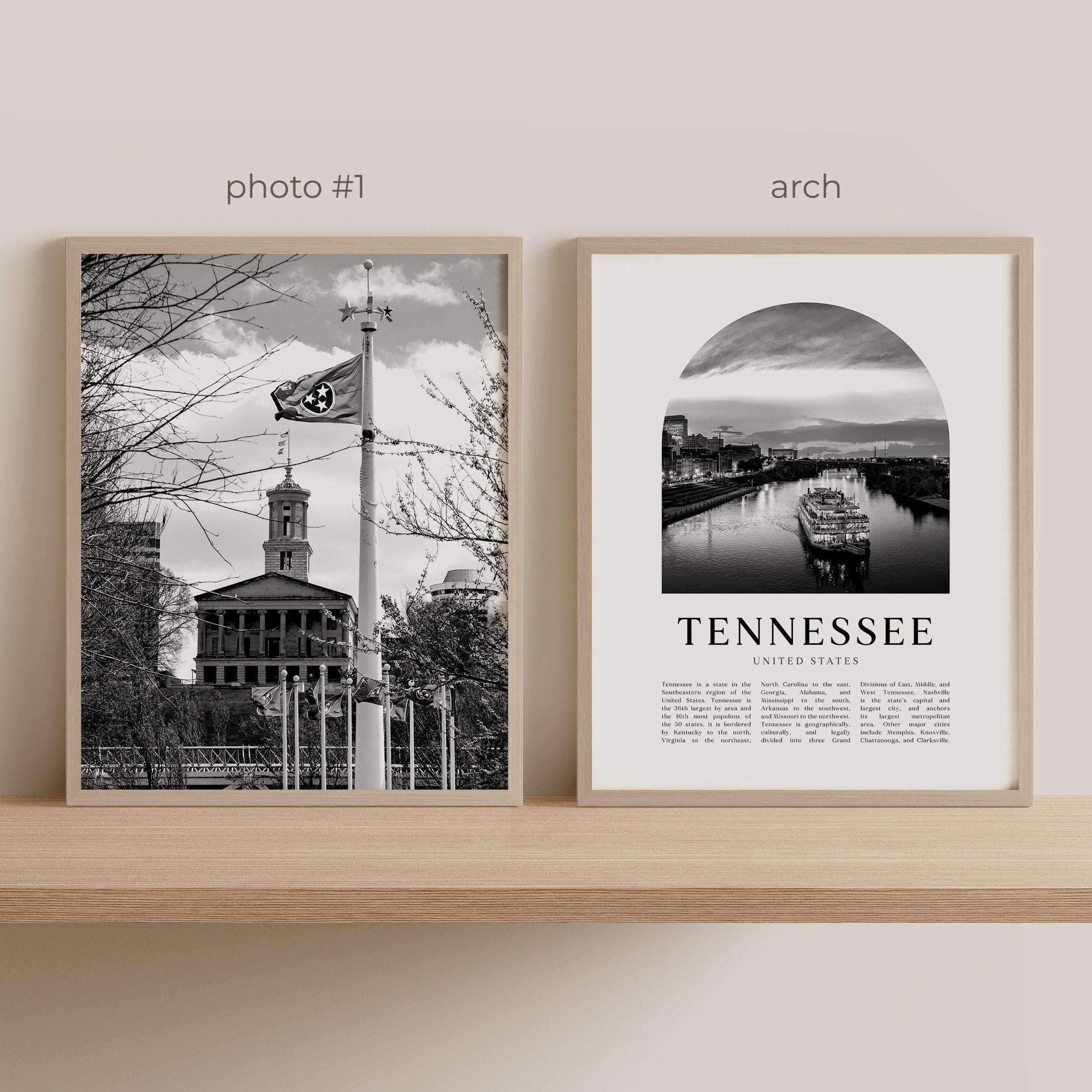 Tennessee Gallery Wall Art - Set of 6, Tennessee Black and White Photo ...