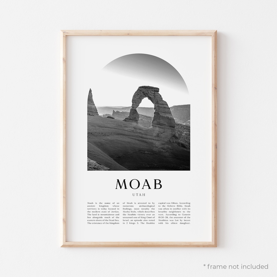 Moab Art Print, Moab Poster, Moab Photo, Moab Wall Art, Moab Black and ...