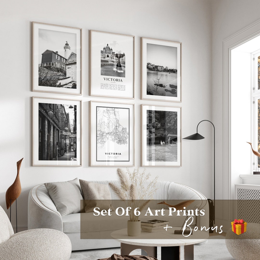 Victoria Gallery Wall Art - Set of 6, Victoria Black and White Photo ...