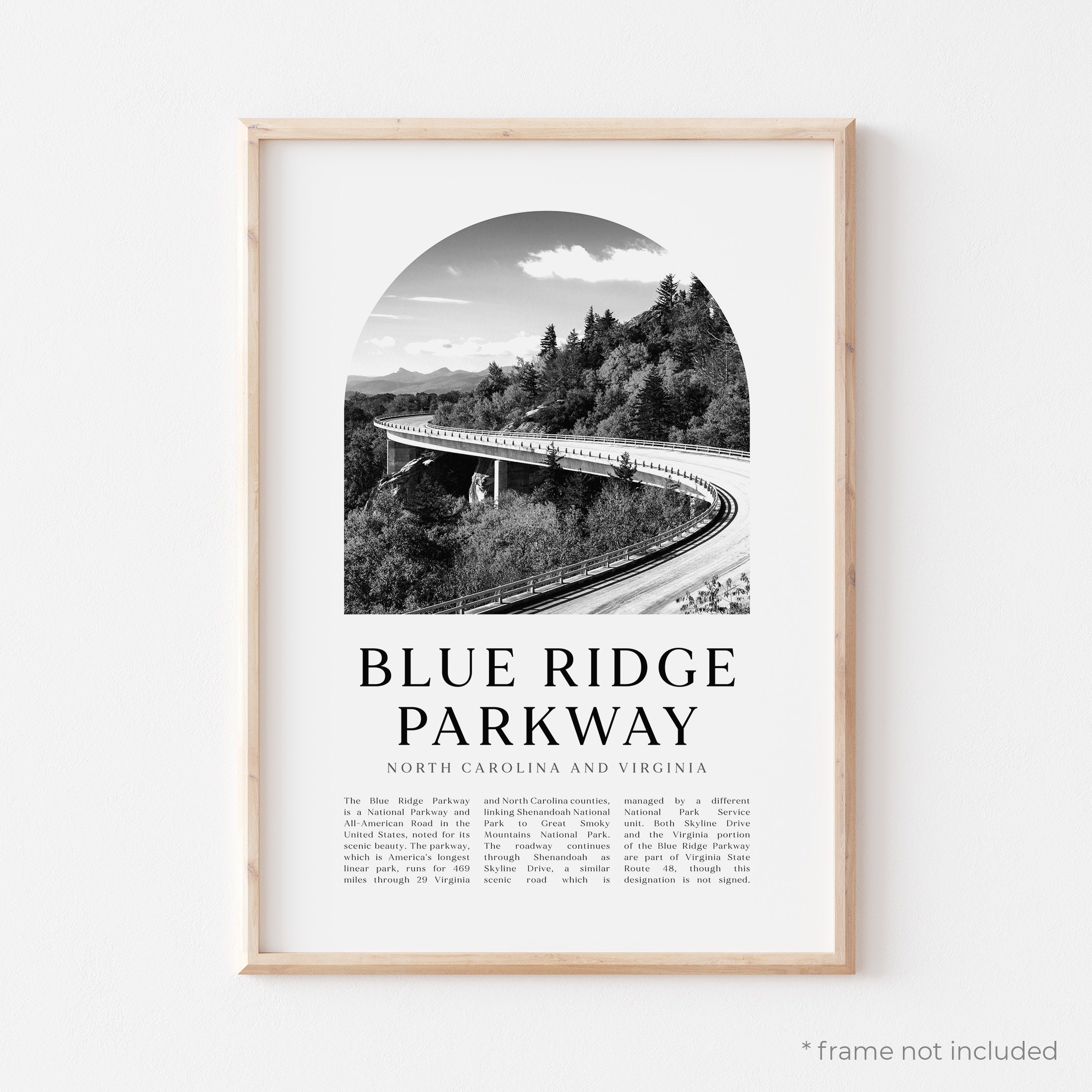 Blue Ridge Parkway Art Print Blue Ridge Parkway Poster Blue - Etsy