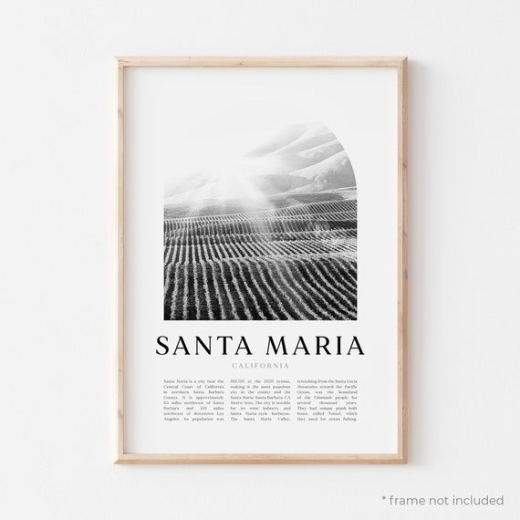 Santa Maria Art Print Santa Maria Poster Santa Maria Photo - Etsy
