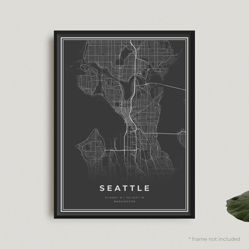 Seattle Poster - Etsy