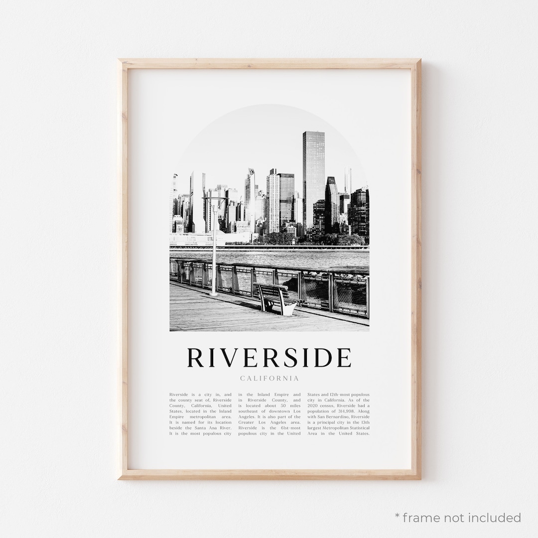 Riverside Art Print, Riverside Poster, Riverside Photo, Riverside Wall Art, Riverside Black and ...