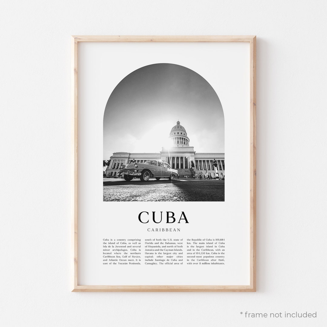 Cuba Art Print, Cuba Poster, Cuba Photo, Cuba Wall Art, Cuba Black and ...