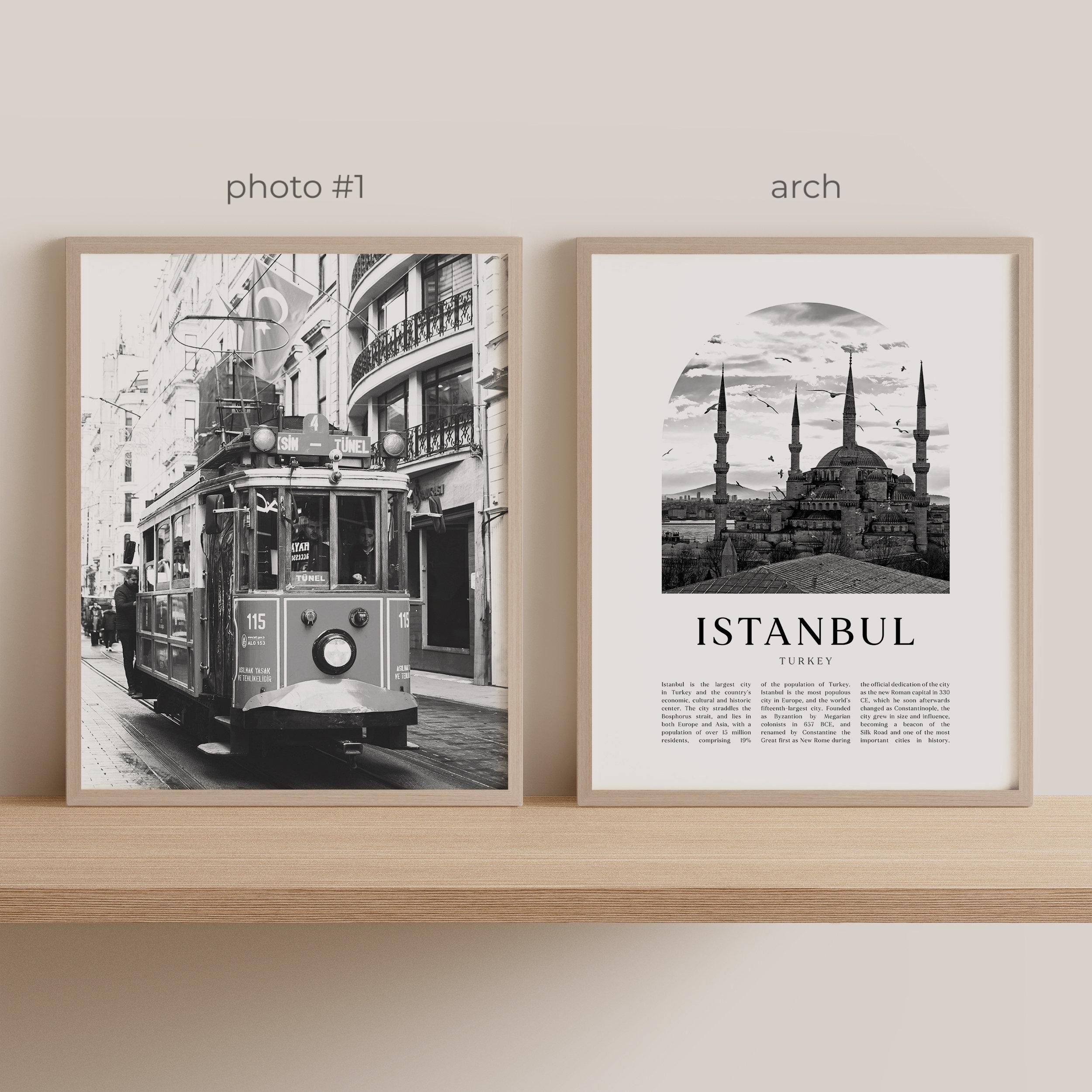 Istanbul Gallery Wall Art - Set of 6, Istanbul Black and White Photo ...