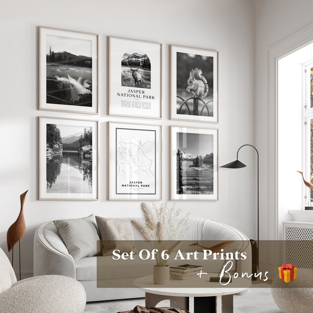 Jasper National Park Gallery Wall Art - Set of 6, Jasper Photo, Jasper ...