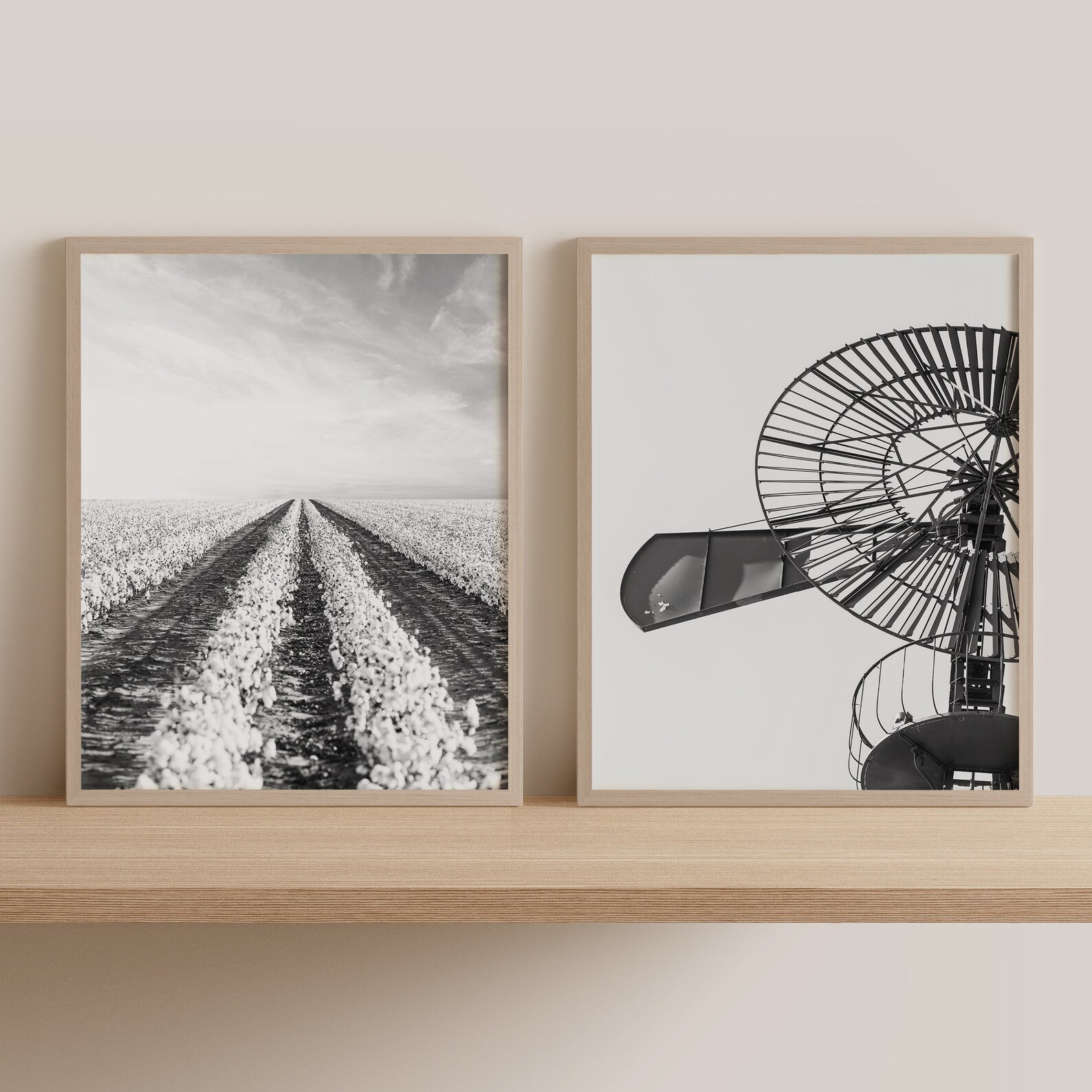 Lubbock Gallery Wall Art Set of 6, Lubbock Black and White Photo ...