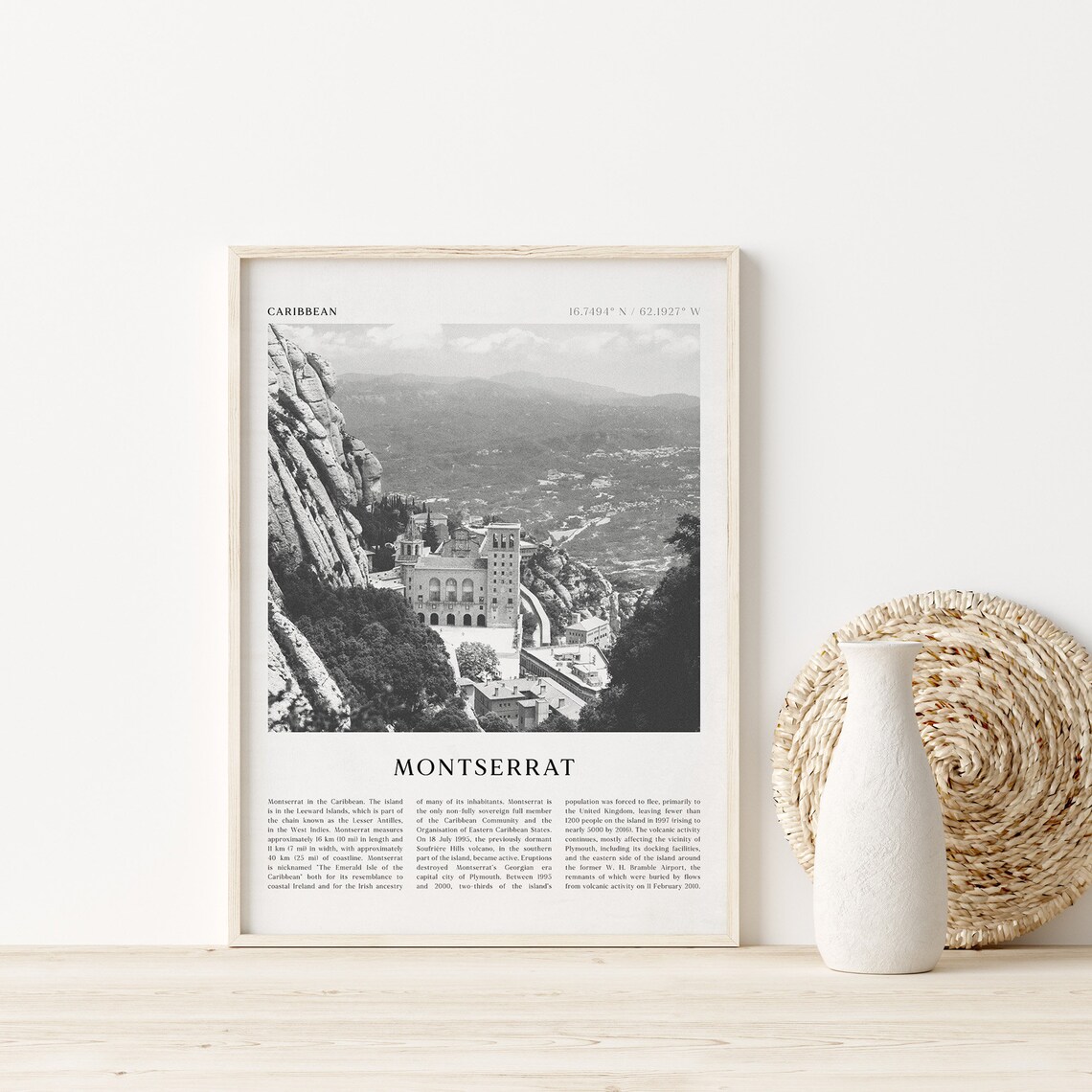 Montserrat Art Print Montserrat Poster Montserrat Photo | Etsy