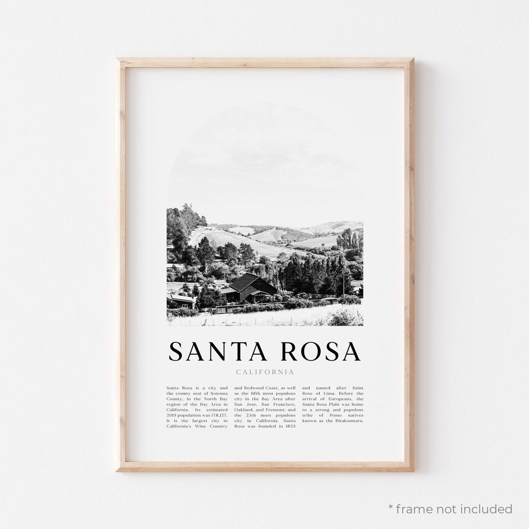 Santa Rosa Art Print, Santa Rosa Poster, Santa Rosa Photo, Santa Rosa ...