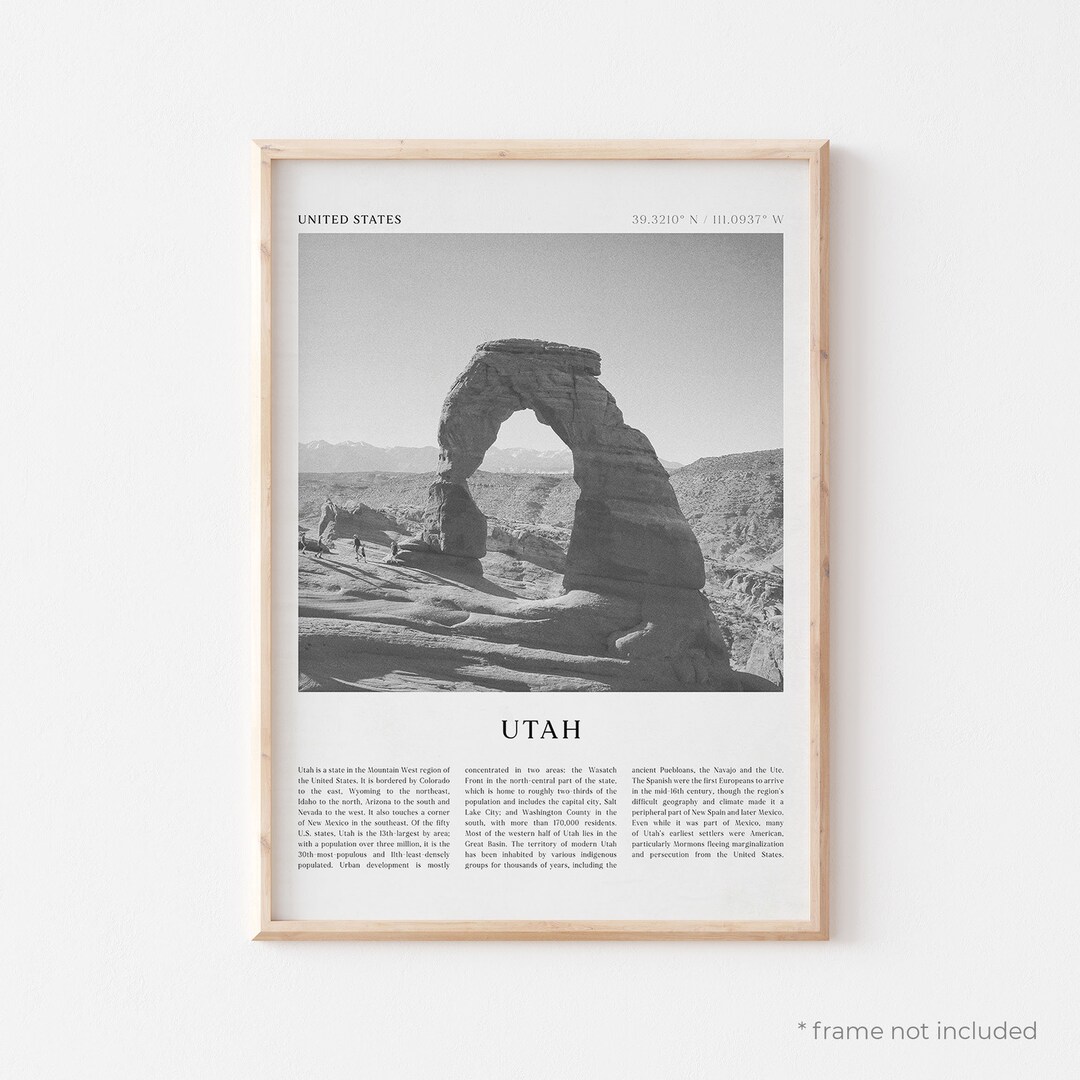 Utah Art Print, Utah Poster, Utah Photo, Utah Wall Art, United States ...