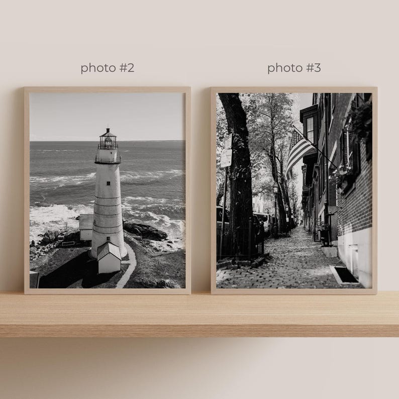 Boston Gallery Wall Art - Set of 6, Boston Black and White Photo ...