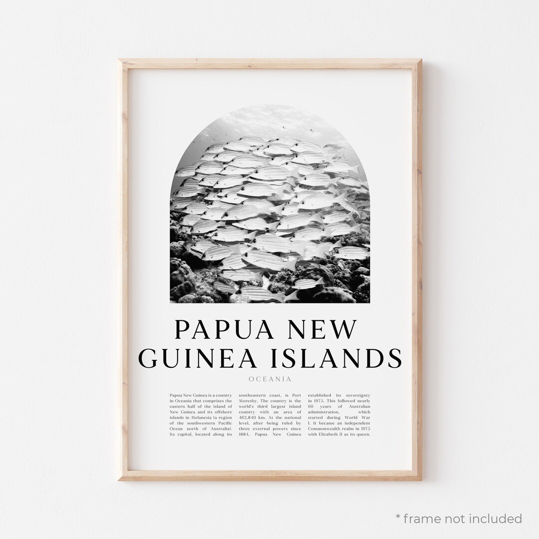Papua New Guinea Art Print, Papua New Guinea Poster, Papua New Guinea ...