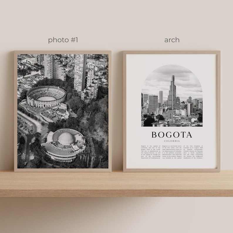 Bogota Gallery Wall Art - Set of 6, Bogota Black and White Photo ...