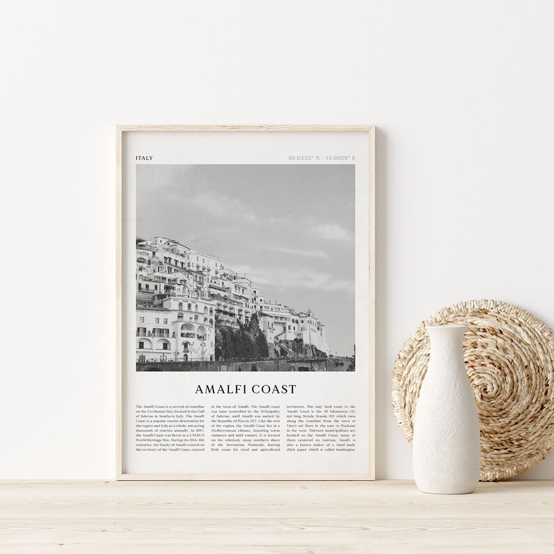 Amalfi Coast Art Print Amalfi Coast Poster Amalfi Coast - Etsy