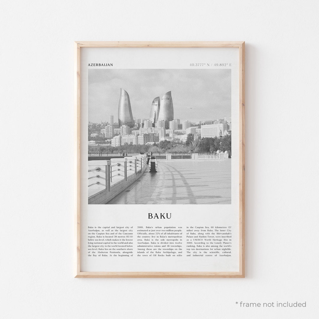 Baku Art Print, Baku Poster, Baku Photo, Baku Wall Art, Azerbaijan ...