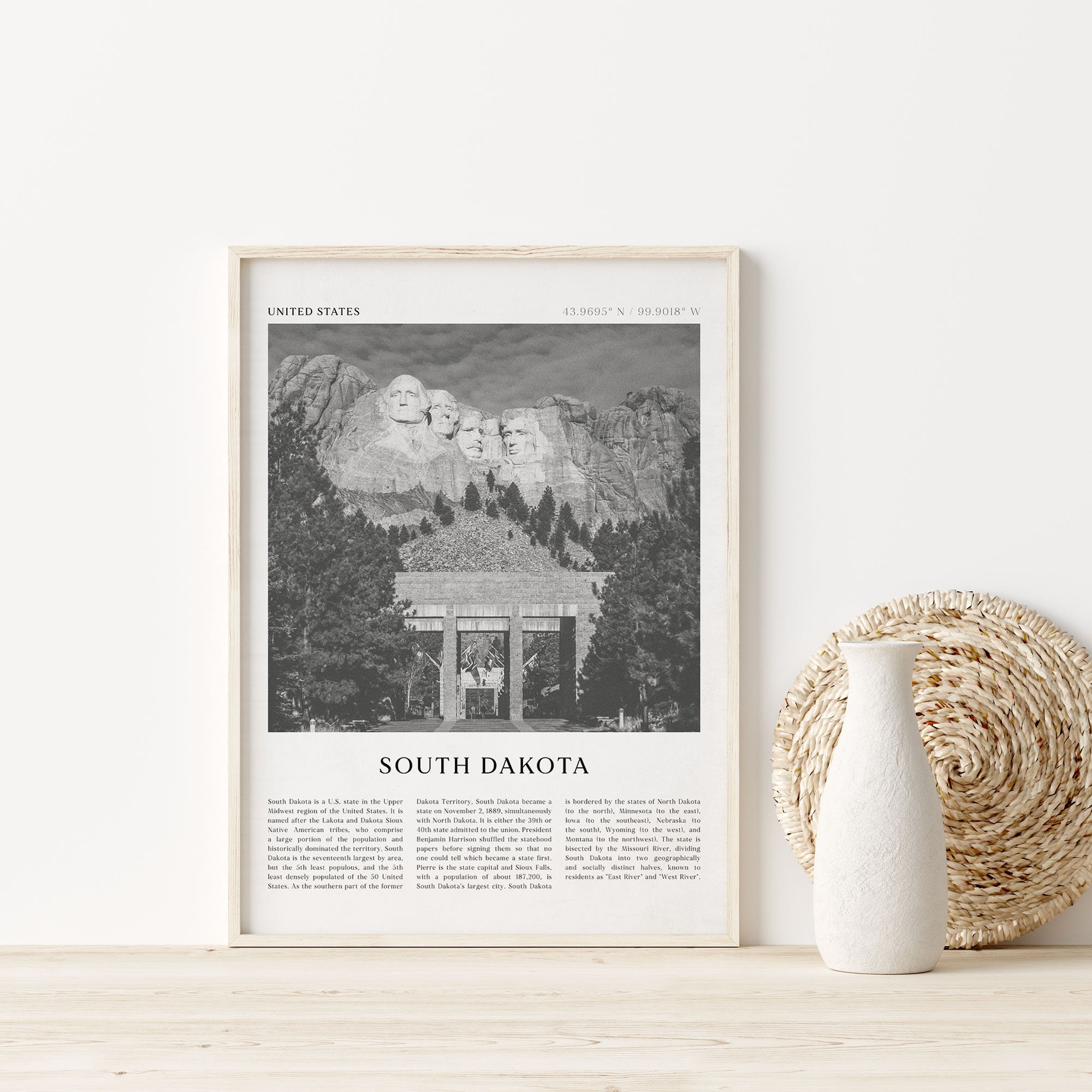 South Dakota Art Print South Dakota Poster South Dakota | Etsy