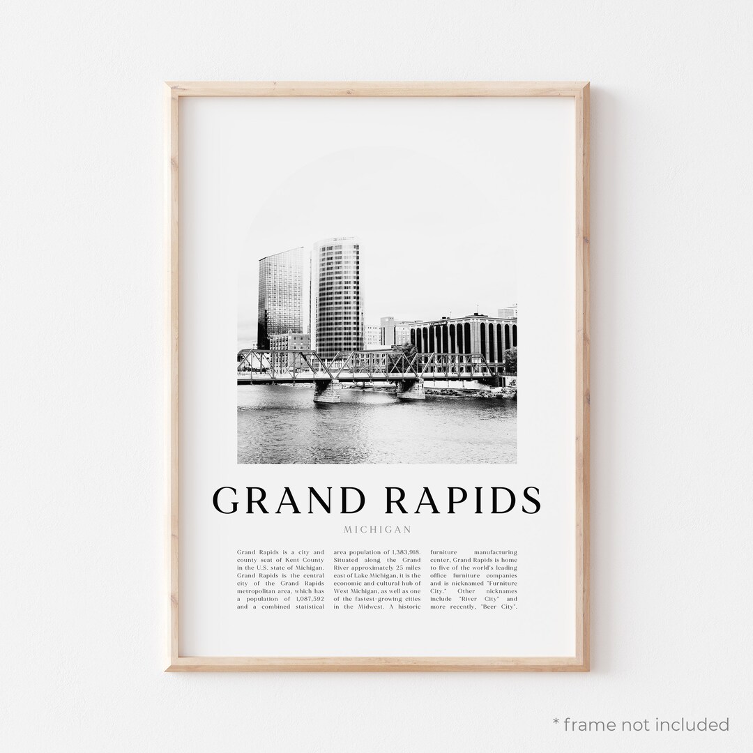 Grand Rapids Art Print, Grand Rapids Poster, Grand Rapids Photo, Grand ...
