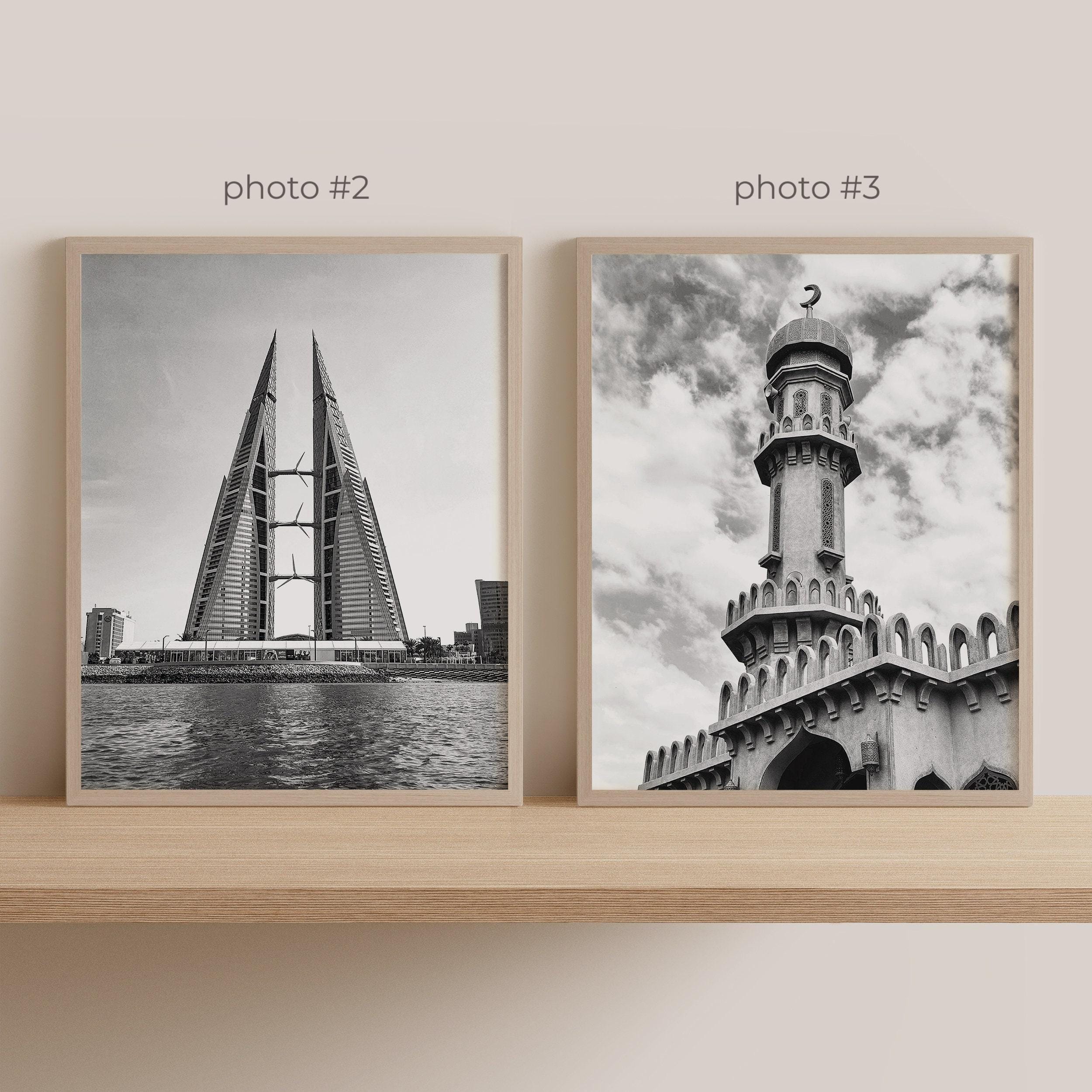Bahrain Gallery Wall Art - Set of 6, Bahrain Black and White Photo ...