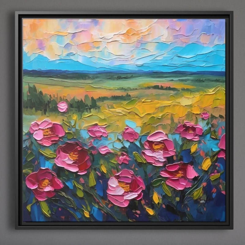 Large Wall Art Canvas Prairie - Etsy