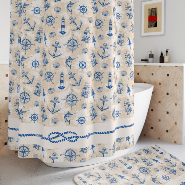 Sailboat Shower Curtain - Etsy