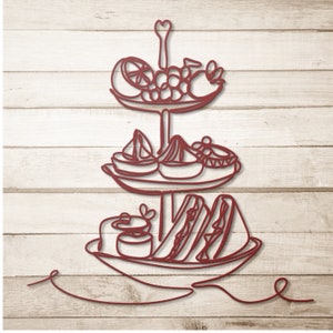Tea Time Metal Wall Art Sign, High Tea Art Wall Hanging, Tea Party ...