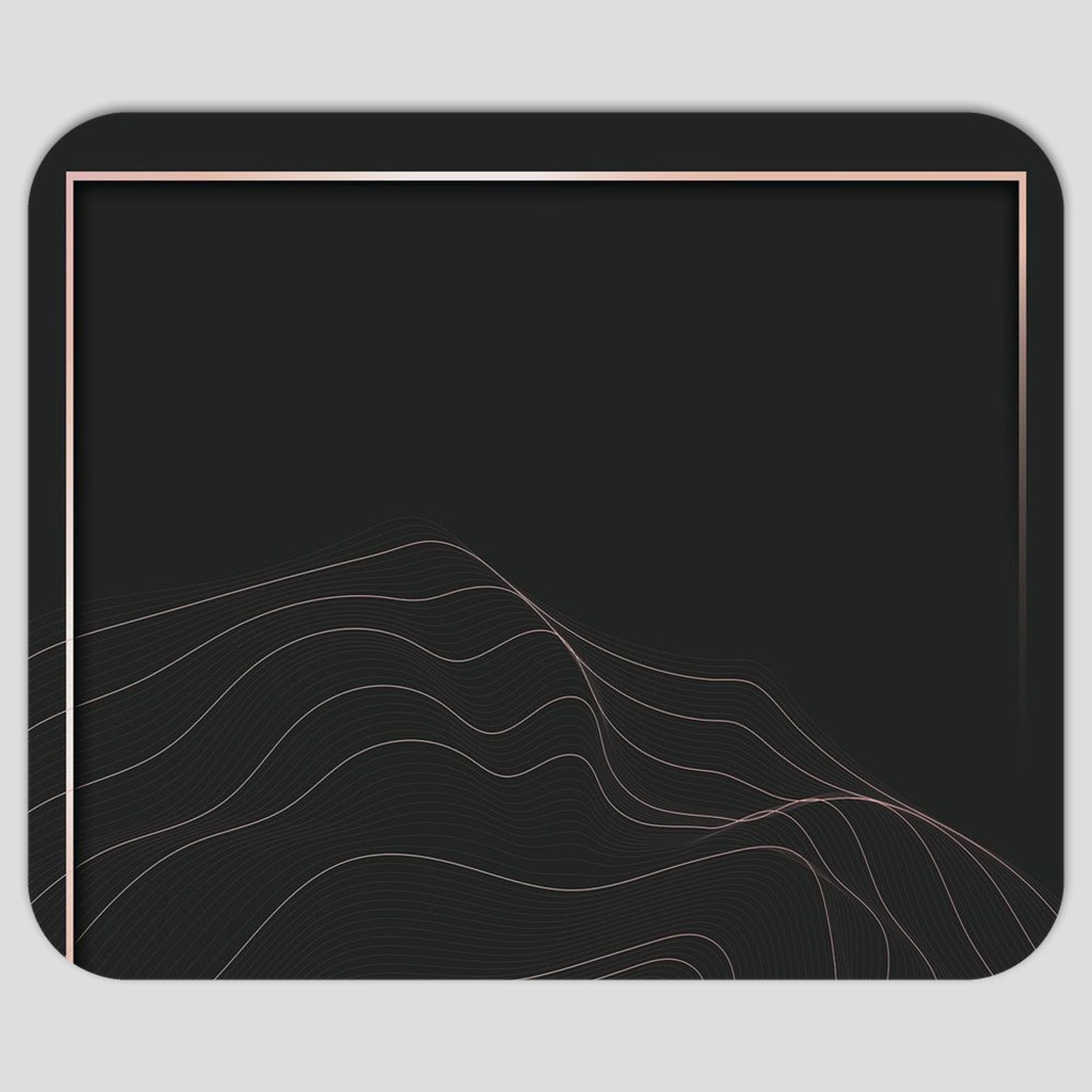 Topographic Desk Mat Topography Mouse Pad Black Gold Topo - Etsy