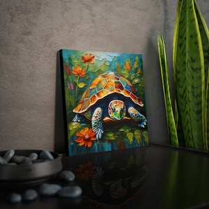 Land Box Turtle Art Print, Ceramic Tile or Canvas Wall Art, Original ...