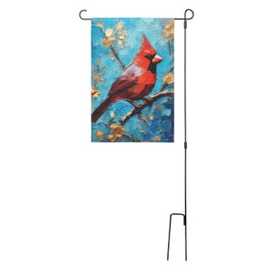Cardinal Garden Flag, Red Bird Yard Flag, Colorful Garden Sign Art ...